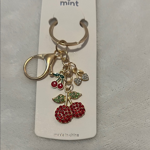 Mint | Accessories | Cherry Key Holder With Red And Gold Tone Details ...